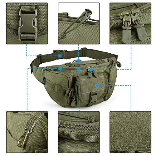 Tactical Fanny Pack Military Waist Bag Pack with USA Flag Patch Army ...