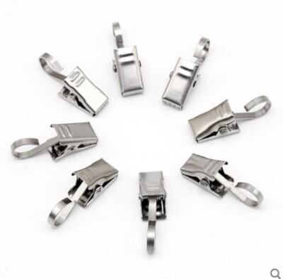 30 Pack Stainless Steel Curtain Clips Metal Hanging Hooks for Curtain ...