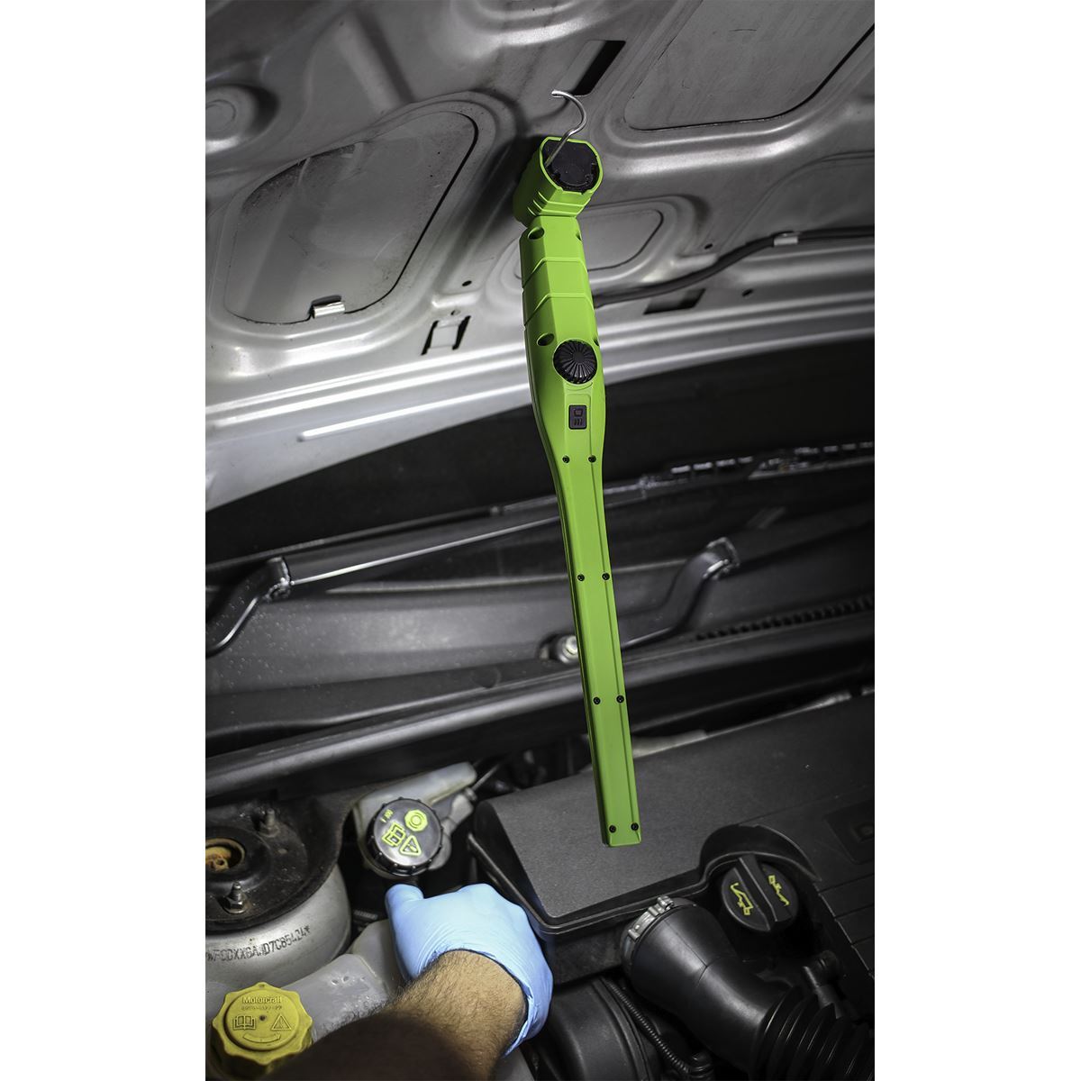 Sealey Rechargeable 360 Slim Inspection Light 8W & 1W SMD LED Green ...