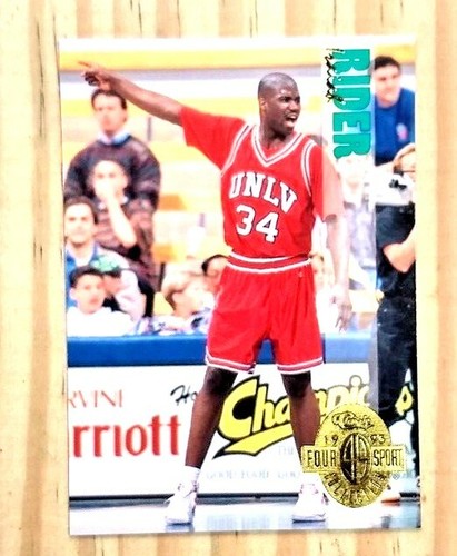 1993 CLASSIC 4-SPORT ISAIAH J.R. RIDER ROOKIE DRAFT CARD#4 NM-MT UNLV ...