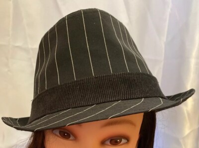 Quicksilver Black PinStriped All Occasion Fedora Hat W/ Black Stylish ...