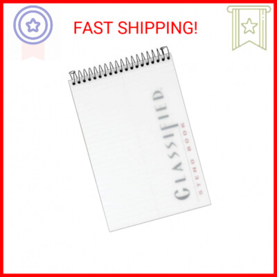 TOPS Docket Gold Steno Book, 6" x 9", Gregg Rule, Clear Poly Cover, 100 ...