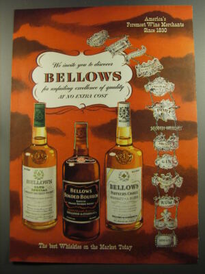 1952 Bellows Advertisement - Club Special, Bonded Bourbon, Partners ...
