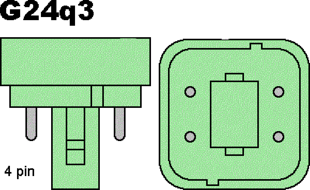 GE 97615 F26TBX/830/A/ECO 26W T4 Triple Tube CFL 4pin G24q-3 3000k Warm ...