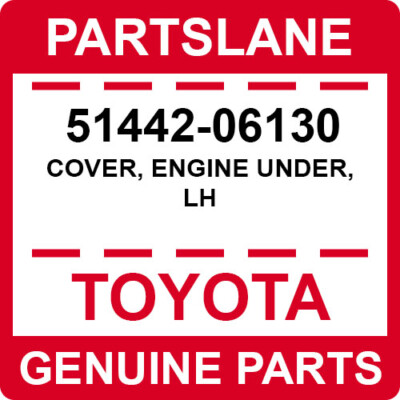 51442-06130 Toyota OEM Genuine COVER, ENGINE UNDER, LH | eBay