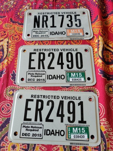Idaho Restricted Vehicle 2015 License Plates Qty 3 EBay idaho-restricted-vehicle-2015-license-plates-qty-3-ebay