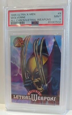 PSA 9 1995 ULTRA X-MEN ALL CHROMIUM WOLVERINE LETHAL WEAPONS #9 ...