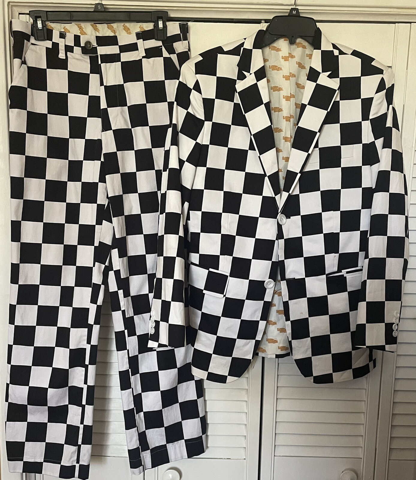 Men’s Loudmouth Golf Suit Sportcoat Blazer 38 Pants 3… - Gem