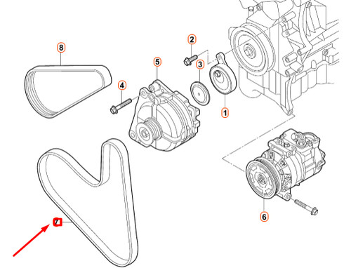 NEW OEM AUDI A3 8V ALTERNATOR POLY V-BELT 04E145933A GENUINE | eBay