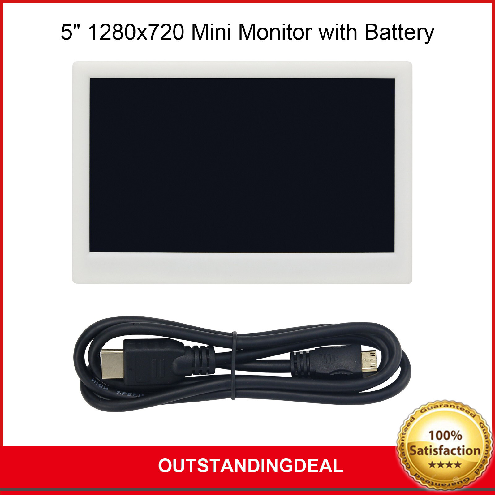 5" 1280x720 Mini Monitor Portable Monitor LCD Monitor Pocket-sized ...