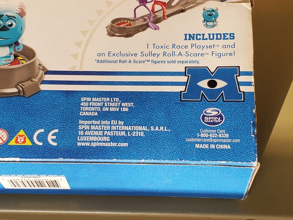 Spinmaster Monsters University Roll-a-Scare Play Set, Toxic Race ...