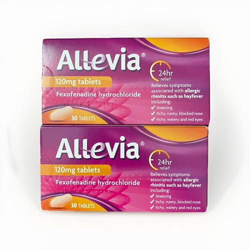 2 x 30 Allevia Allergy tablets packs (60 Tabs), 120Mg Fexofenadine ...