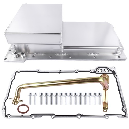 Aluminum Fabricated Oil Pan Kit For GM LS1/LS2/LS3/LS6 Rear Sump, 7-QT ...