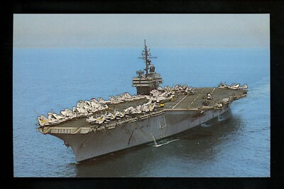 Military Ship chrome postcard USN Navy USS Kitty Hawk CV-63 Aircraft ...