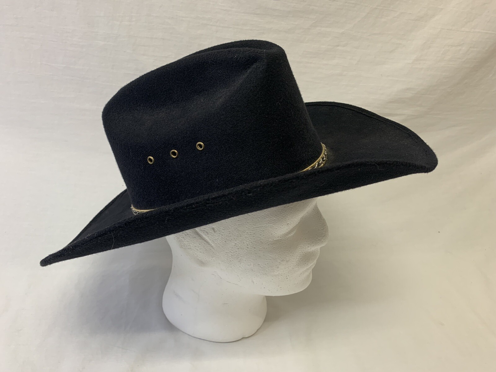 Vintage Turner Hat Western Black Cowboy Hat Wool Siz… - Gem