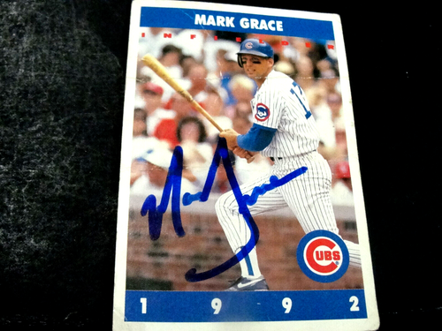 Mark Grace Signed Autograph oversized trading card- MLB-Chicago Cubs | eBay