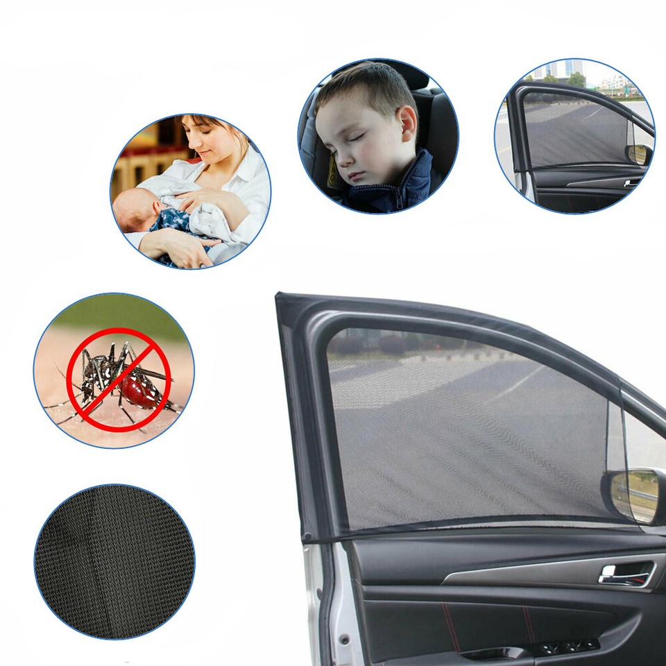 4X Magnetic Car Window Sun Shade Cover Mesh Shield UV Protection Car ...