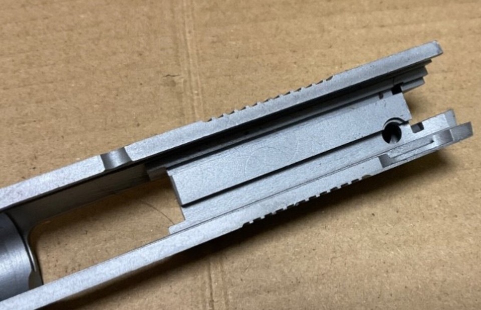 COLT Blank 1911 No Dovetails Rollmarks STAINLESS STRIPPED SLIDE 45 Auto ...