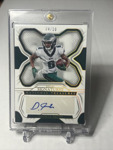 DeVonta Smith AUTO 4/10 Eagles 2022 National Treasures Gold | eBay