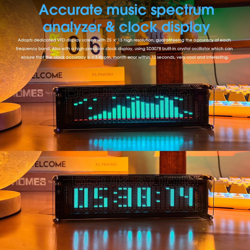 VFD Music Spectrum Display Screen Dot Matrix Sound Level Indicator Amp ...