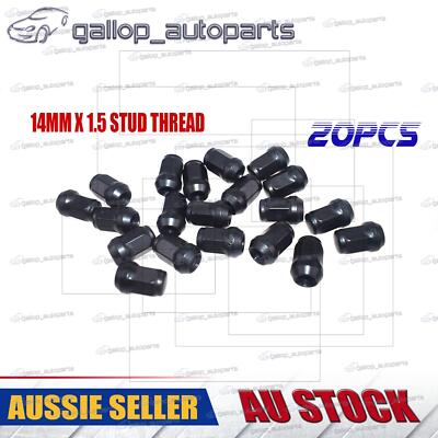 20PCS For Holden Commodore VE VF Black Wheel Nuts 14mmx1.5 AU Stock | eBay