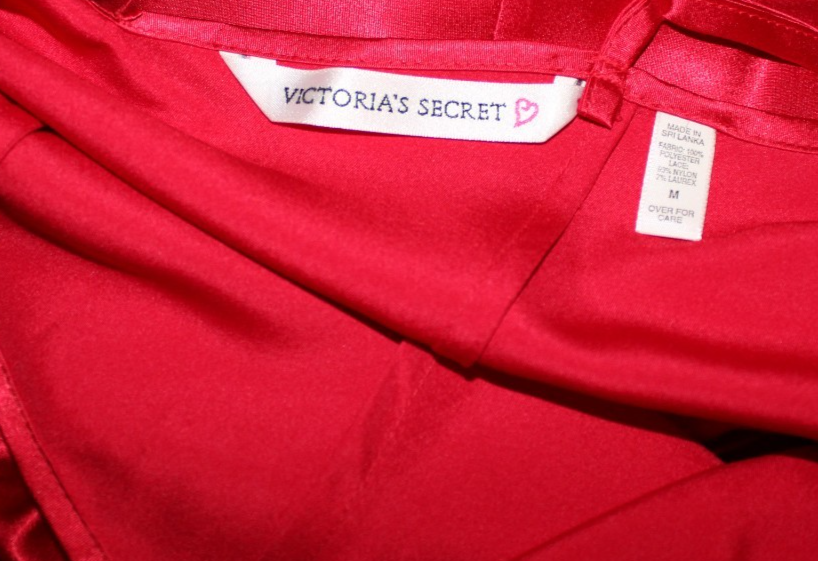 Red Chemise Victoria's Secret Satin Babydoll Sleeveless Short Nightgown ...
