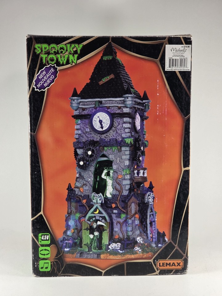 Lemax Spooky Town #35531 Haunted Clock Tower | eBay