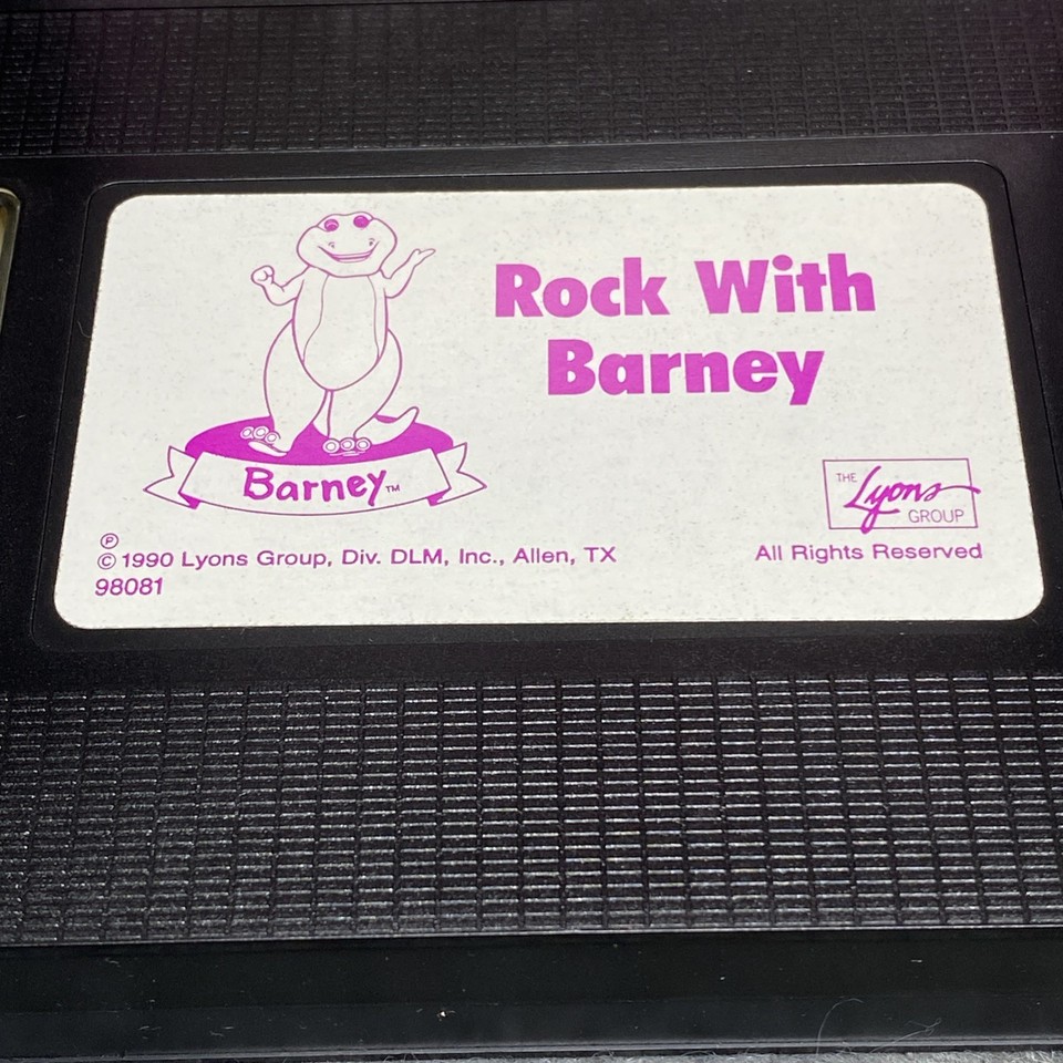 Barney Rock With Barney VHS Tape 1991 Sing Along Songs Protected Our ...