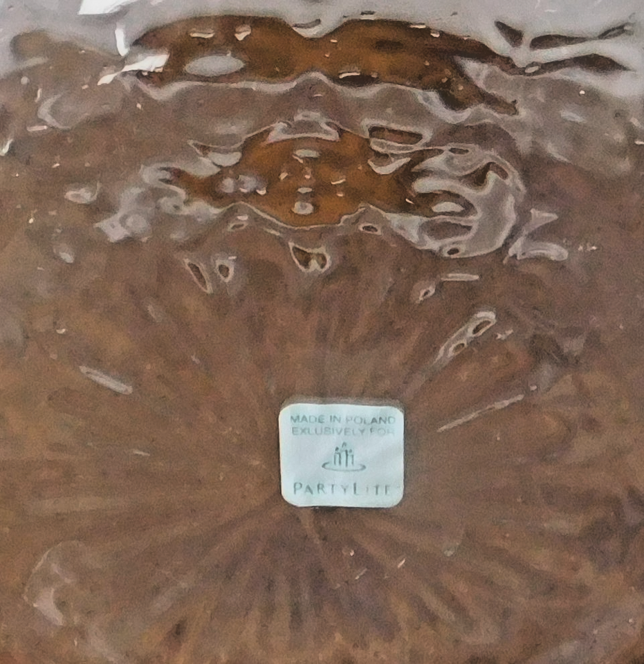 Partylite 10" Thumbprint Bubble Glass 3 Wick Candle Holder Poland | eBay UK