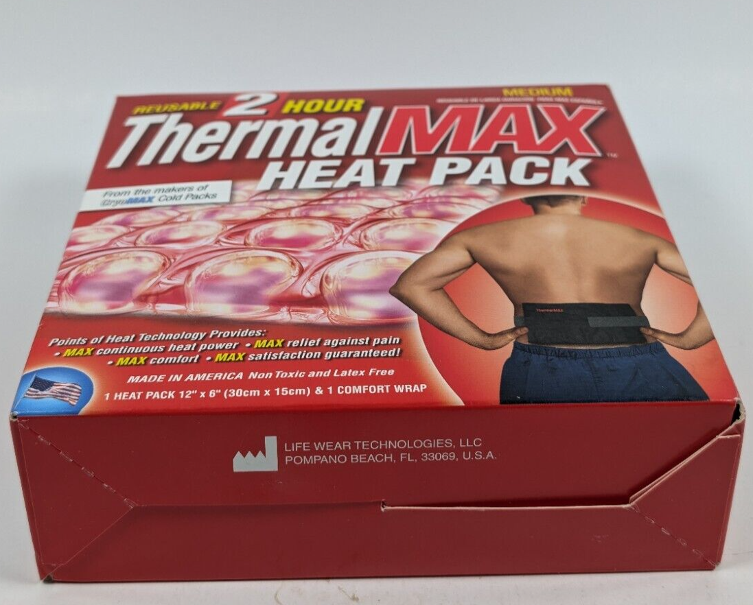 Thermal Max Heat Pack Reusable 2 Hour Medium 1 Heat Pack & 1 Comfort ...