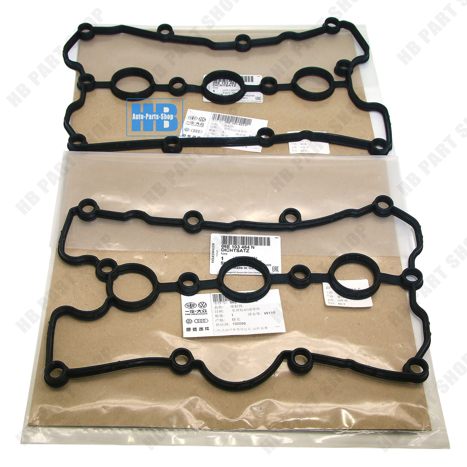 OEM Valve Cover Gasket 06E103483Q+06E103484P For VW Touareg AUDI A6 Q5 ...