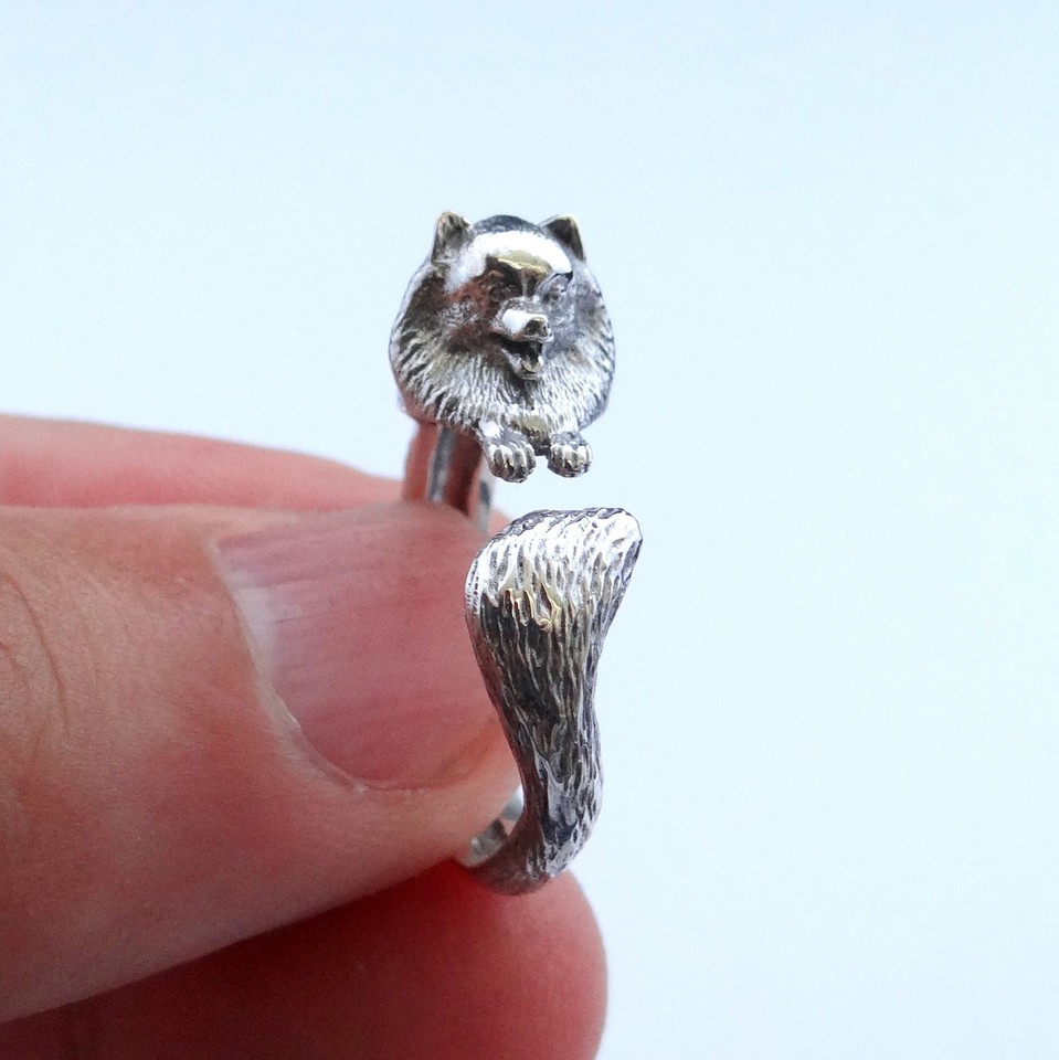 Pomeranian Ring, Pomeranian Jewelry, Sterling Silver Ring, Dog Ring ...