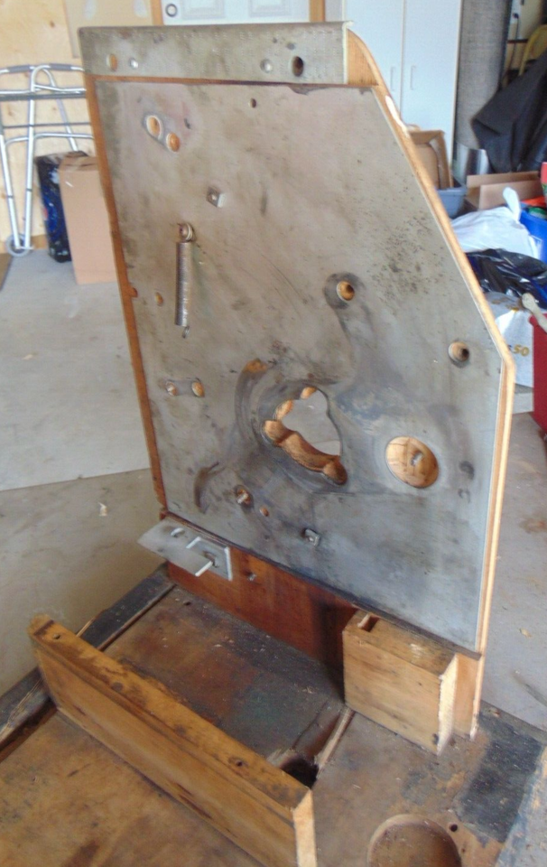 Original Mills Slot Machine Wood Cabinet Sides & Base with Armor Plate ...