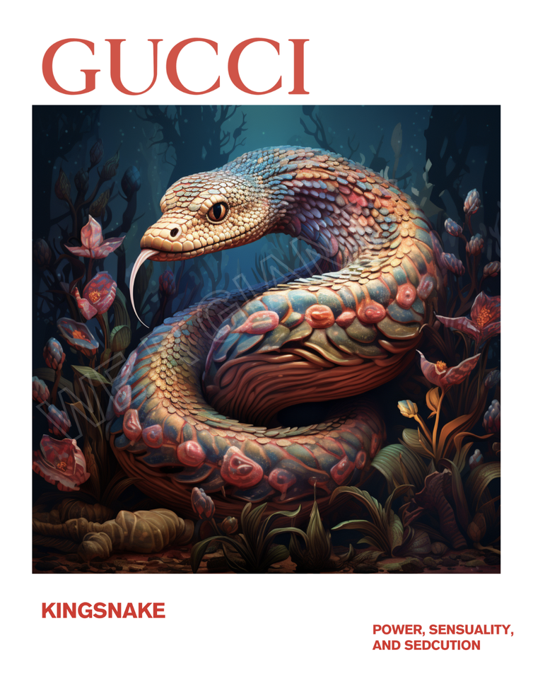 Gucci Snake Print 11 x 17 Gucci Wall Decor Fashion Art Gucci Animal ...