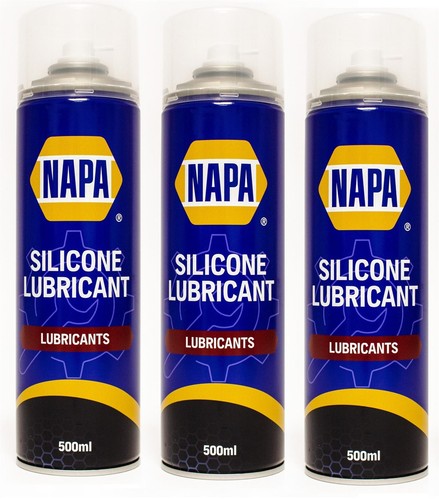 3x NAPA Silicone Lubricant Aerosol Spray Grease Can Water Resistant ...
