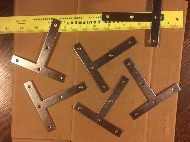 12 OR 20 pcs 3" & 4" Galvanized Steel Flat "T" Tee Braces Brackets *USA ...
