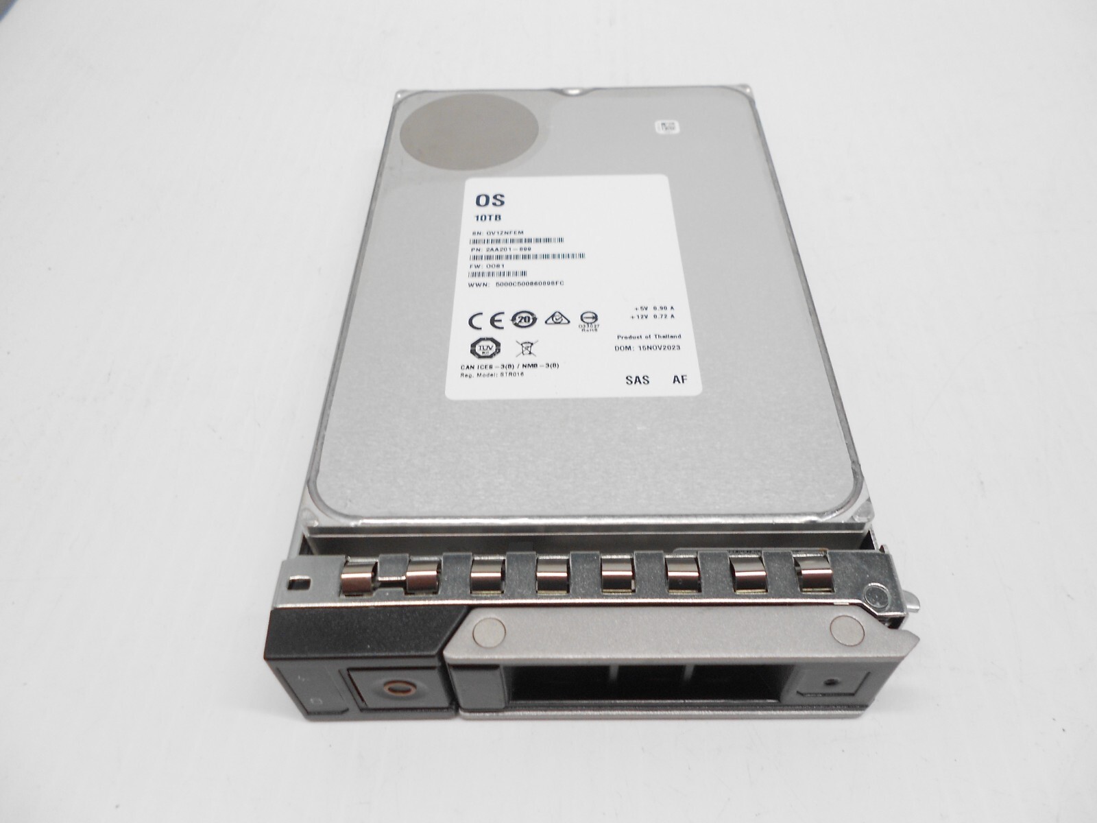 10TB 7.2K SAS 3.5" Hard Drive 12G Fits Dell Server R240 R340 R440 R540 ...