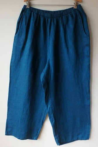 FLAX Designs Linen Pants 1G NWOT FLoods Pants ZIRCON MELANGE | eBay