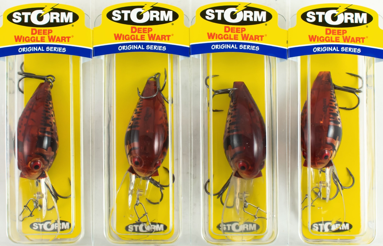 (LOT OF 4) STORM DEEP WIGGLE WART 7/16OZ DV164 PHANTOM PNT BTTR JELLY ...