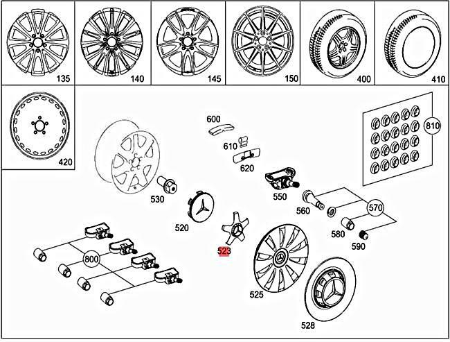 Genuine MERCEDES X222 A205 A217 C117 C205 C217 S205 Hub cap ...