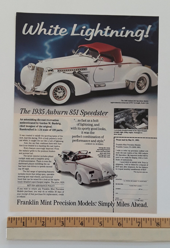 1935 AUBURN 851 SPEEDSTER FRANKLIN MINT ORIGINAL 1992 AD | eBay