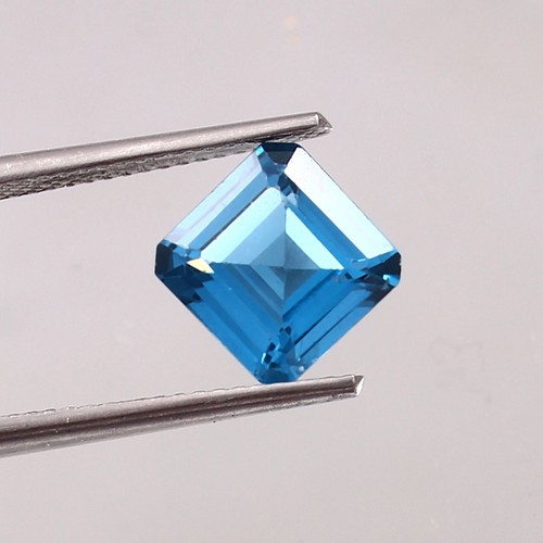 Naturale Perfetto Mozambico Blu Tormalina Loose Taglio Asscher Gemma ...