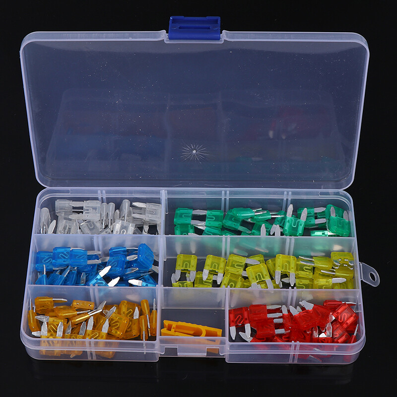 120pcs Mini Blade Fuse Assortment Set Auto Car Motorcycle SUV FUSES Kit ...