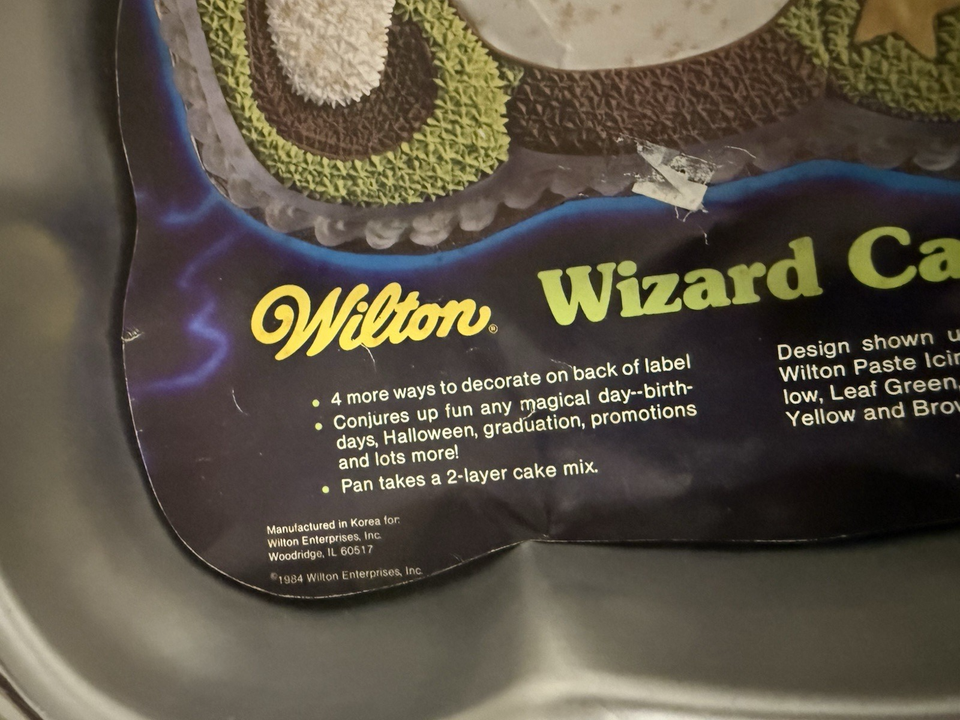 Wilton Magic Wizard Cake Pan Dumbledore Sorcerer Fairy Princess Vintage ...