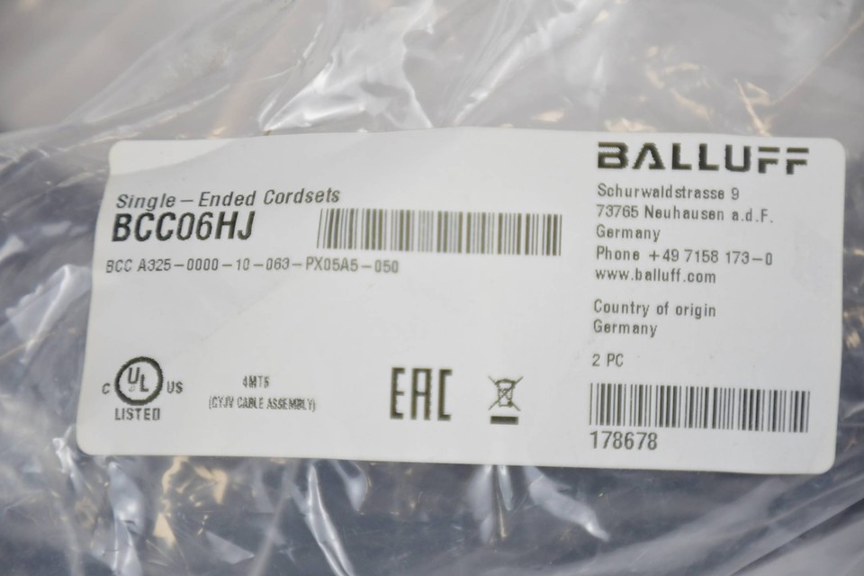 Baluff Anschlussleitungen 5m SET BCC06HJ ( BCC A325-0000-10-063-PX05A5 ...