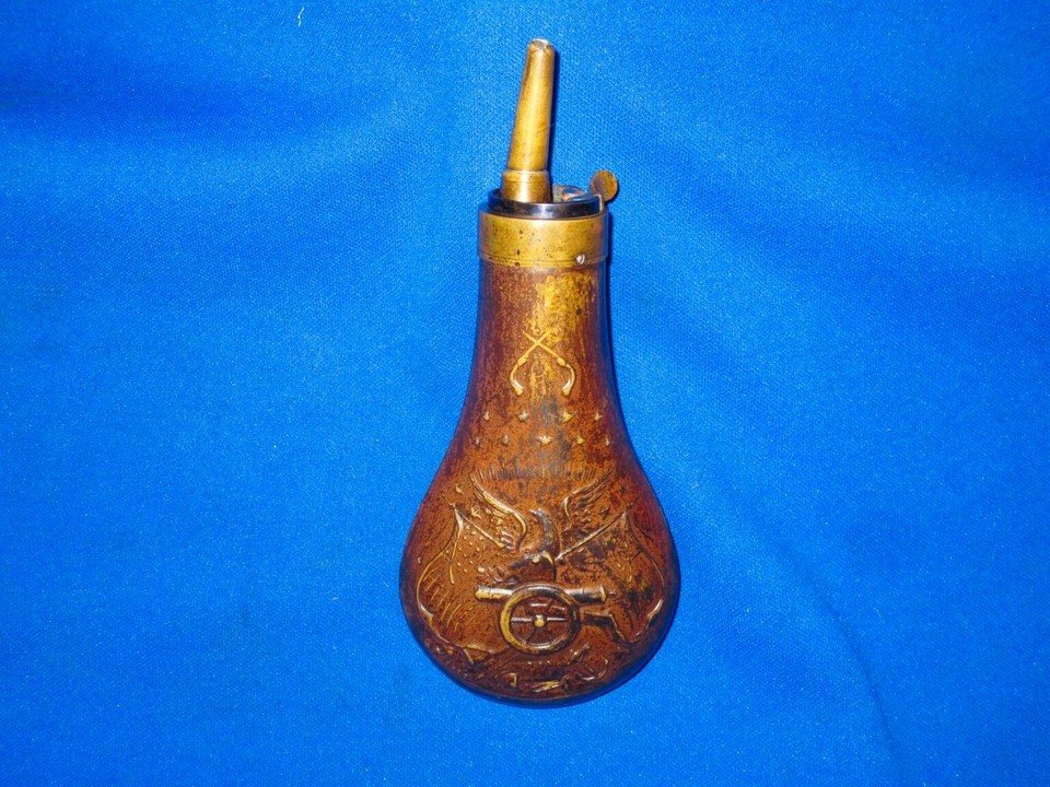 Civil War Military Motif Powder Flask for a Colt Model 1851 Navy ...