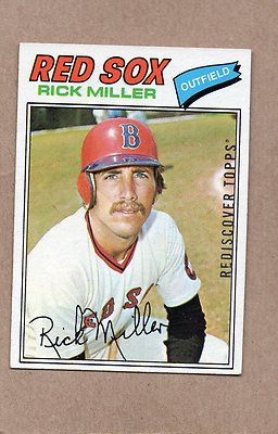 2017 topps rediscover buyback card 1977 566 rick miller boston red sox ...