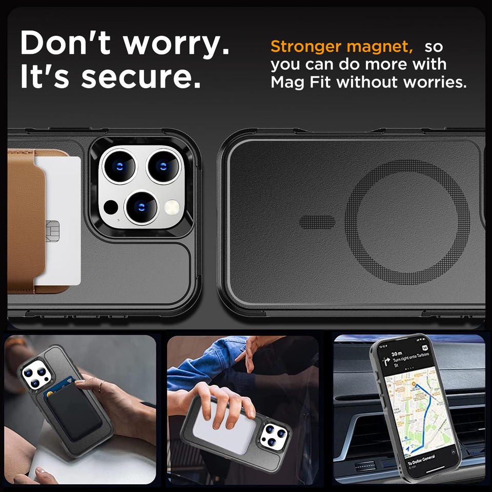 MagSafe Case for iPhone 17 16 15 14 13 Pro Max Plus Shockproof Heavy ...