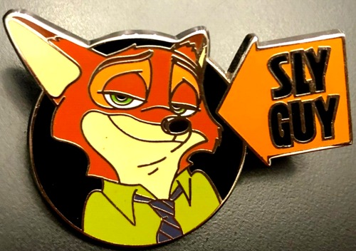 Disney pin 119881 Nick Wilde Zootopia Sly Guy fox 2016 tie police ...
