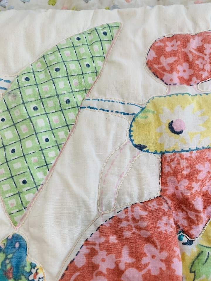 Vintage Sun Bonnet Southern Bell Sue Quilt Hand Quilted Umbrella Shams ...